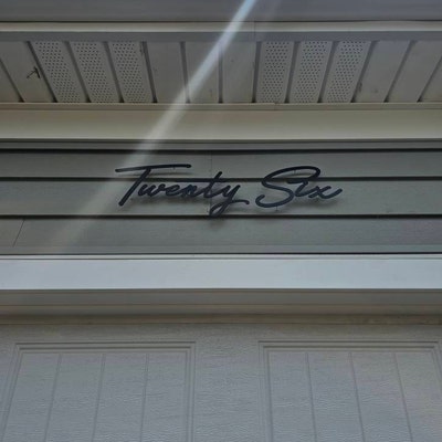 Script Address Sign Metal,script House Numbers,custom House Numbers ...