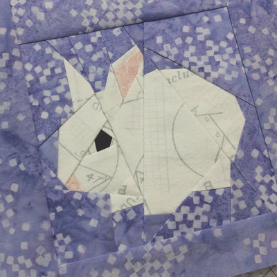 Rabbit Quilt Block, Paper Pieced Quilt Pattern, PDF Pattern, Instant ...