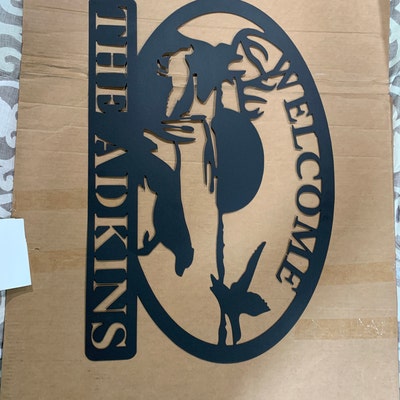 Custom Metal Hunting Sign, Personalized Deer Duck Turkey Sign, Cabin ...