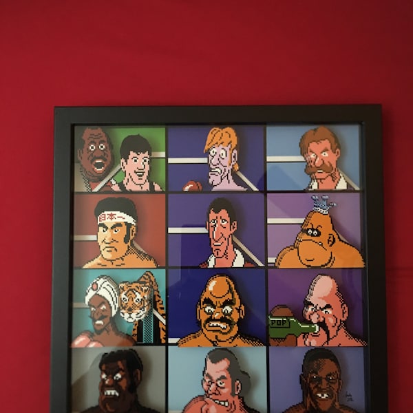 Mike Tyson's Punch Out 3D Art: Nintendo Video Game Shadow Box (12x12 ...