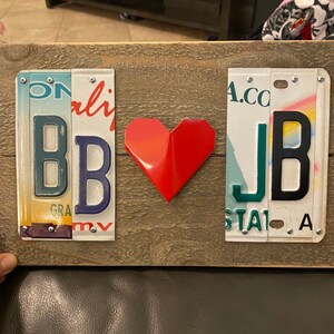 Unique Couple Gift for Husband or Wife / Custom HEART License Plate ...