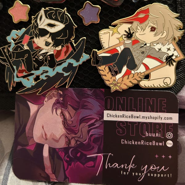 Vtuber Hard Enamel Pins - Luxiem Noctyx Luca Vox Ike Mysta Shu Sonny ...
