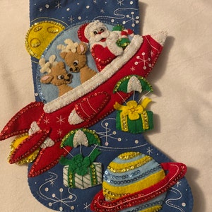 Bucilla candy Express Felt Handmade Train Christmas Stocking Complete ...