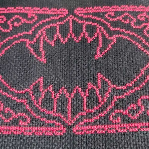 Fangs in Filigree - Gothic Cross Stitch Pattern - Halloween Cross ...