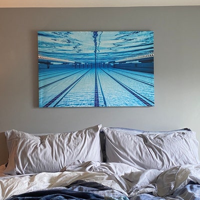 Swimming Wall Art Swimming Pool Canvas Print Swimming Gifts - Etsy