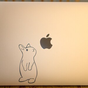 Rabbit Vinyl Decal Sticker Bunny Laptop Macbook Tablet Decor - Etsy