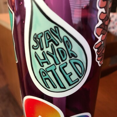 Waterproof Vinyl Sticker Mini Stay Hydrated Raindrop Waterproof Sticker ...