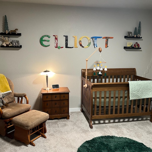 Middle Earth Painted Letters - Hobbit Nursery Letters - Wizard Nursery ...