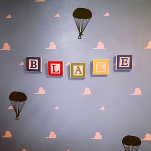 Wooden Name Block Letters . Large Wood Alphabet Blocks . 5 X 5 X 1.25 ...