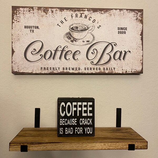 Coffee Bar Sign | Large Coffee Signs | Coffee Art Canvas Wall Decor ...