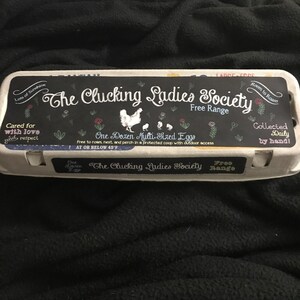 Egg Carton Labels Chalkboard 3 Part Label Sets Peel and - Etsy