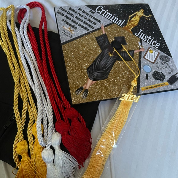 Graduation Cap Topper Label/criminal Justice Major/ Future FBI - Etsy