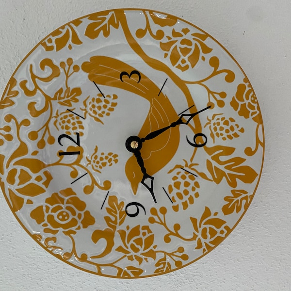 Bunny Clock, 8.5 Inch SILENT Ceramic Wall Clock, Brown Bunny Rabbit ...