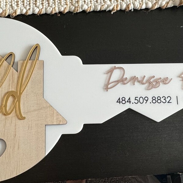 Personalized Realtor Key With Heart Closing Realty House Sold Acrylic ...