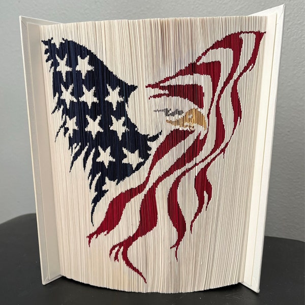 American Bald Eagle Book Fold Pattern, Cut and Fold Pattern, Book ...