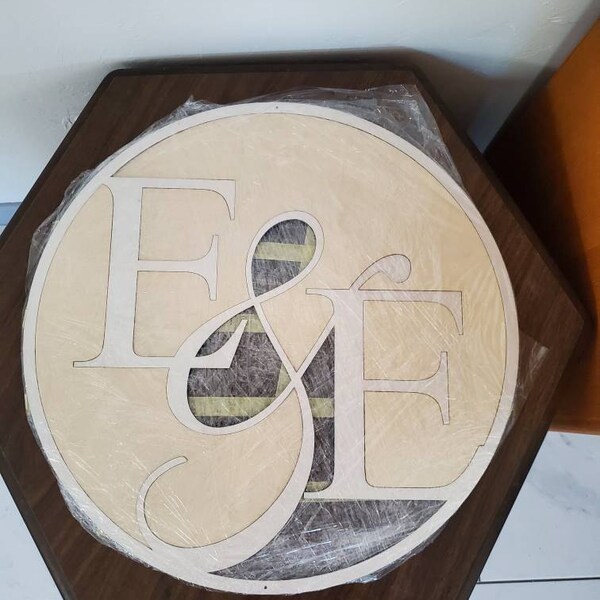 Wedding Monogram Sign Monogram Sign Personalized Sign Established Sign ...