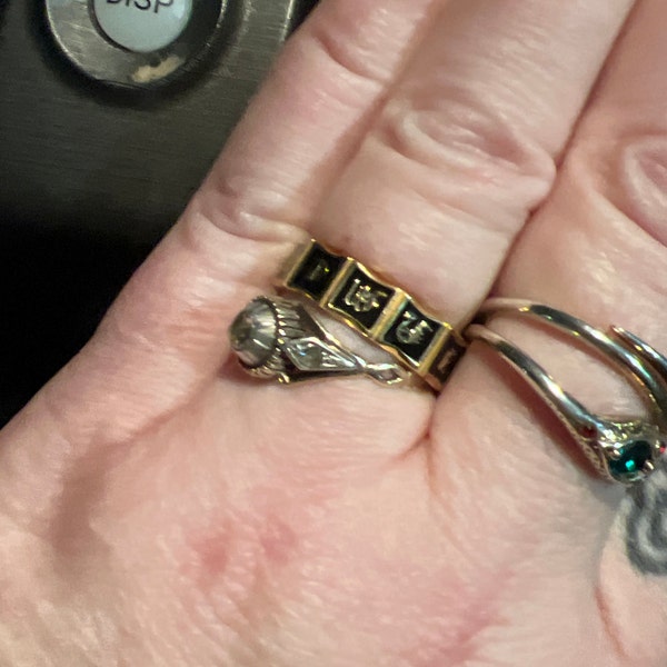 Emerald Petite Parlor Ring - 18kt Gold Vermeil With Green Enamel ...