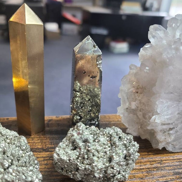 Pyrite Obelisk Crystal Tower - Raw Natural Large Pyrite Towers - High ...