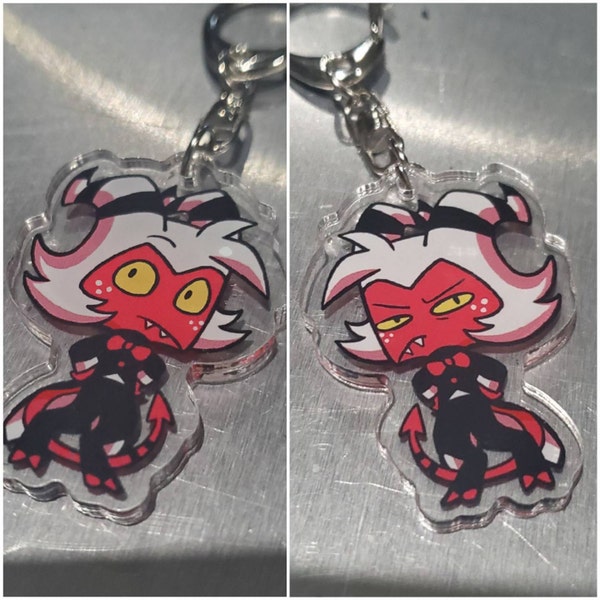 Blitzo Moxxie Millie Stolas Loona Boss Helluva Keychains Demon Cartoon ...