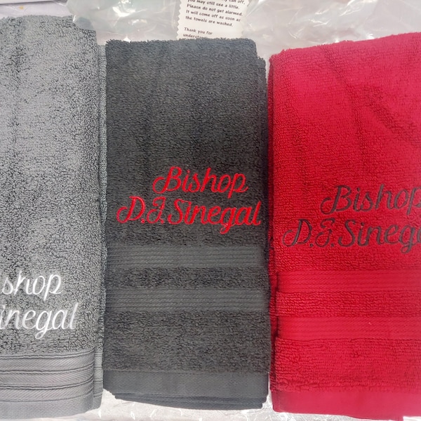 Embroidered Face Towels, Customized Face Towels, Minister Towels ...