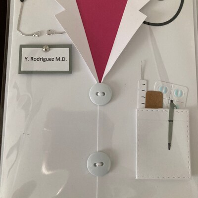 Handmade Doctor Card, Medical Card, Handmade Medical School Graduation ...