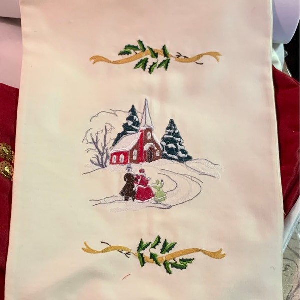 Vintage Christmas Scene Machine Embroidery Designs - 4 Sizes - Etsy