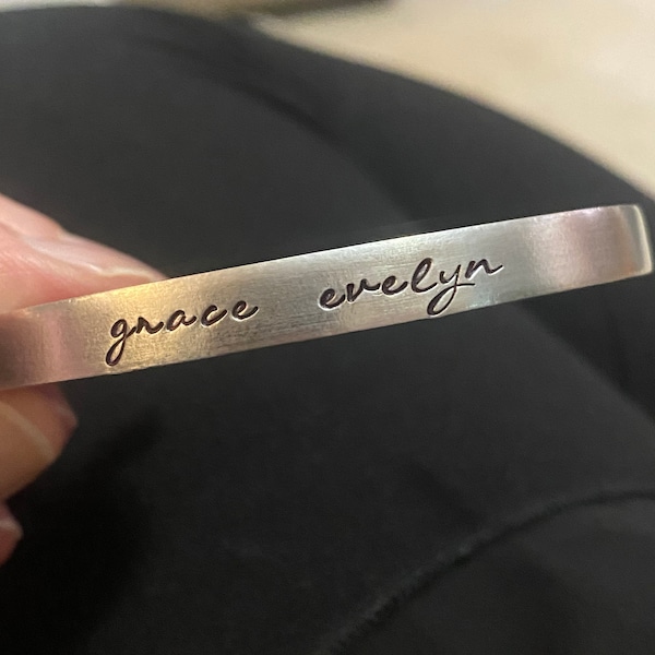 Cursive Name Bracelet | Customized Script Jewelry Mother's Day Baby ...