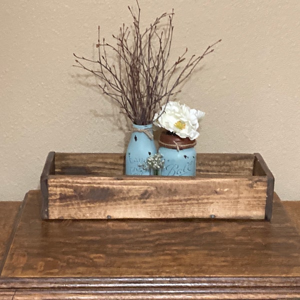 Charming Rustic Tool Box. Large. PINK. Vintage Toolbox. Farmhouse Caddy ...