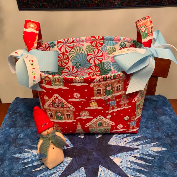 Gingerbread House Gingerbread Man Christmas Cookie Candy Fabric Gift ...
