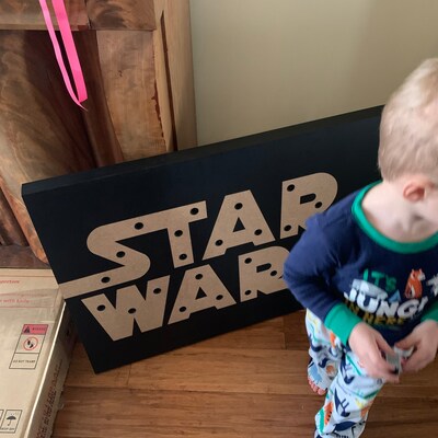 Star Wars Wall Decor Art With Color Changing LED Lights Sign - Etsy