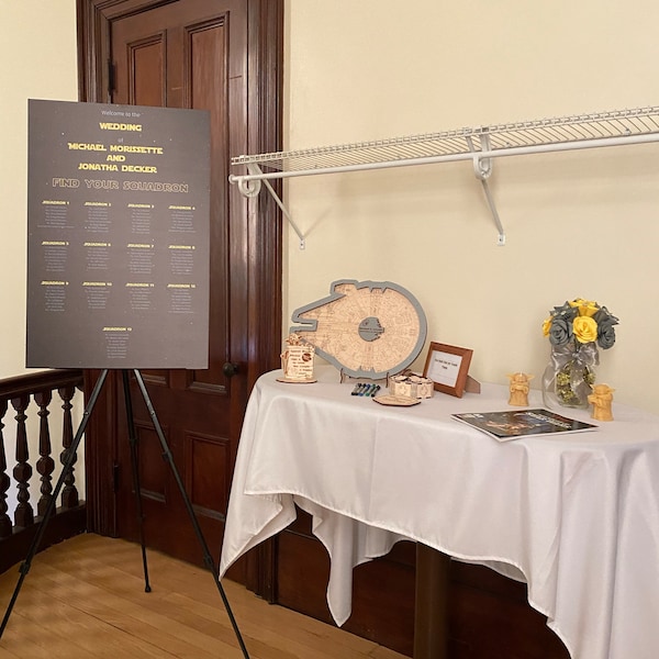 Star Wars Wedding Seating Chart: Galactic Party Decor (24x36 Editable ...