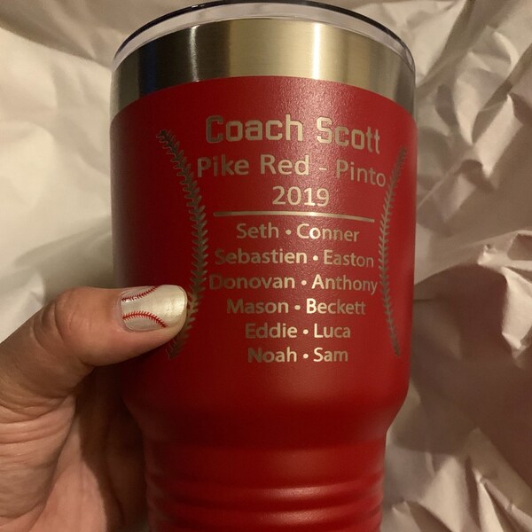 Engraved Coach Cup, Coach Tumbler, Coach Gift Idea, Tumbler With Lid ...