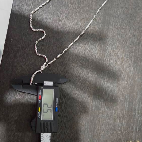 Solid 925 Sterling Silver 4MM Thick Round Box Link Chain Necklace ...