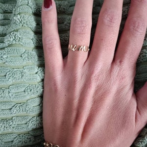 10K,14K,18K Gold Mama Ring, Dainty Mama Ring, Gift for Mom, New Mom ...