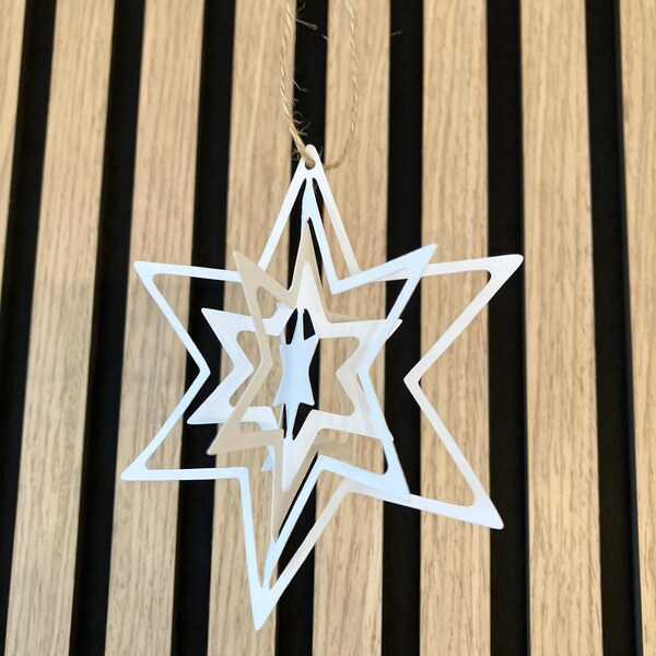 Plotterdatei SVG, DXF, PNG zwei Papiersterne zum selber basteln. Winter ...