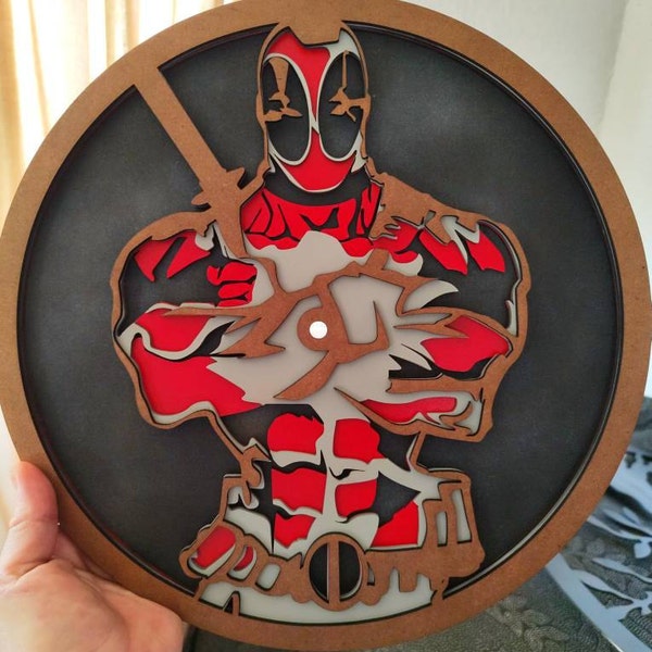Deadpool Laser Cut, Superhero SVG, Cricut Cutting, 3D Layered Art ...