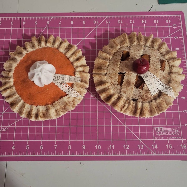 Fake Pumpkin Pie, Faux Pumpkin Pie, Faux Pie, Primitive Pie, Fake Bake ...