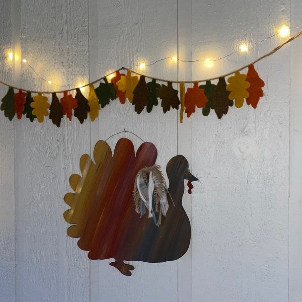 Corrugated Tin Turkey / Rustic Tin Turkey / Tin Thanksgiving Decor ...