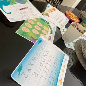 Custom Name Tracing Practice. Dinosaur Handwriting Trace Personalized ...