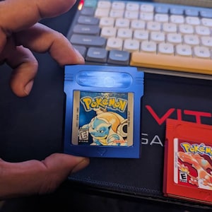 Pokemon Blue Gameboy Replacement Label Gloss or Holo - Etsy