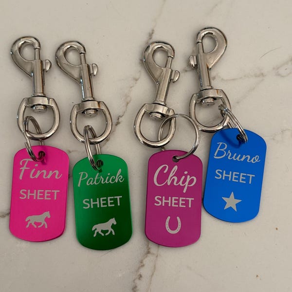 Personalized Horse Blanket Tag, Horse Rug Tag, Tack Tag, Horse Name Tag ...