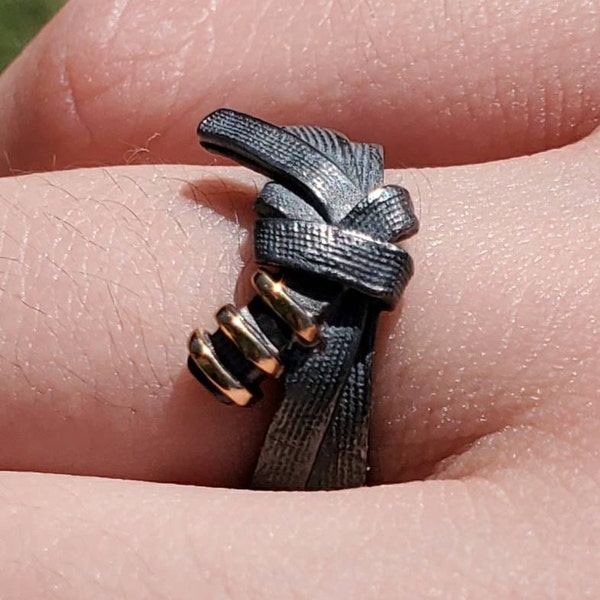 Personalized Martial Art Belt Ring, Bjj Gift, 18K Gold Rank Stripes ...