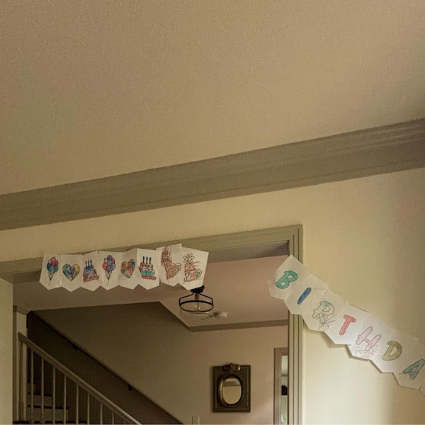 Happy Birthday Coloring Banner, Printable DIY Kids Banner, Birthday ...