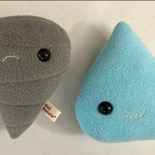 Teardrop Plush, Cute Sad Breakup Gift, Crying Stuffy Toy, Kawaii ...