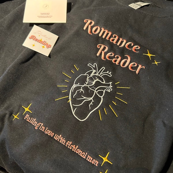 Romance Reader Crewneck / Book Merch / Embroidered Romance Reader ...