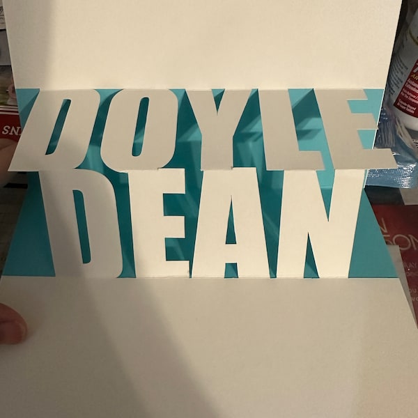 Customizable 3D Pop up Name Card - Etsy