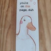 Duck Bookmark | You're on This Page | Cute Bookmark | Double Printed ...