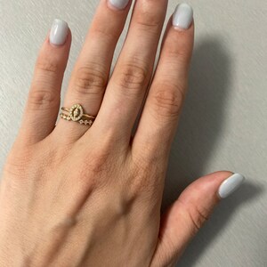 14K Solid Gold Open Diamond Wedding Ring Wedding Band Guard - Etsy