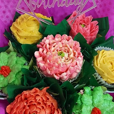 12 Cupcake Bouquet Structure Guide, Instant Download, Printable ...