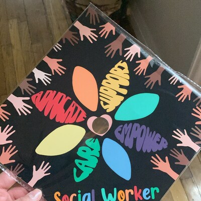 Personalized Social Worker Graduation Cap Topper, Customized Social ...